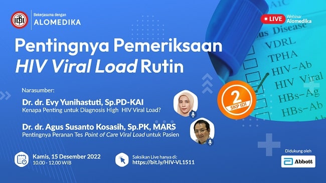 Live Webinar: Pentingnya Pemeriksaan HIV Viral Load Rutin - Alomedika