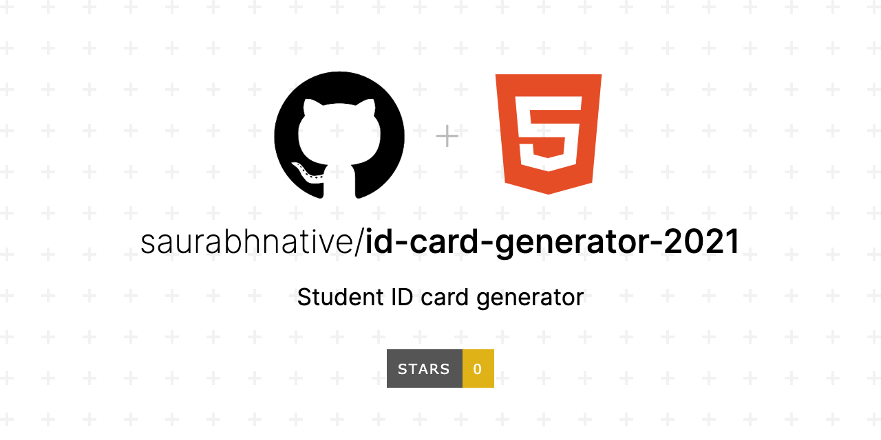 GitHub - saurabhnative/id-card-generator-2021: Id card generator