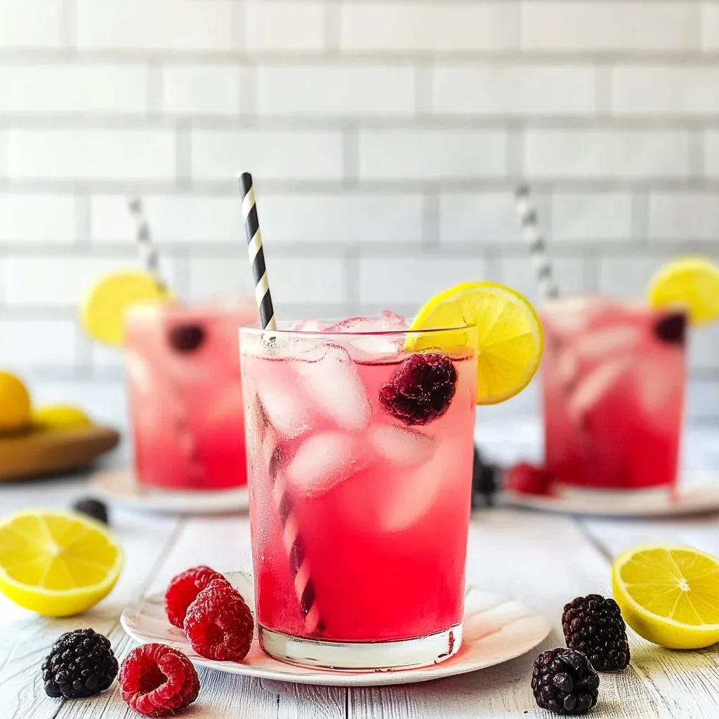 Sparkling Berry Lemonade: Refreshing Summer Delight - recipecakes.com