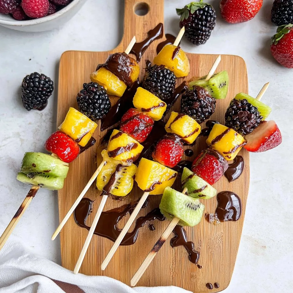 Fruit Kabobs with Chocolate Dip: Irresistibly Fresh & Fun - recipecakes.com