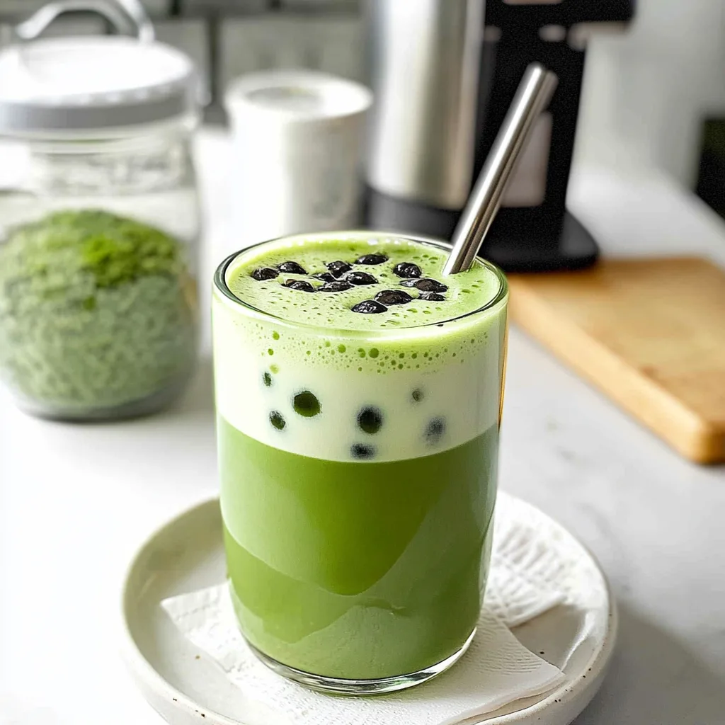 matcha milk tea frothy: Creamy Delight in Every Sip - recipecakes.com
