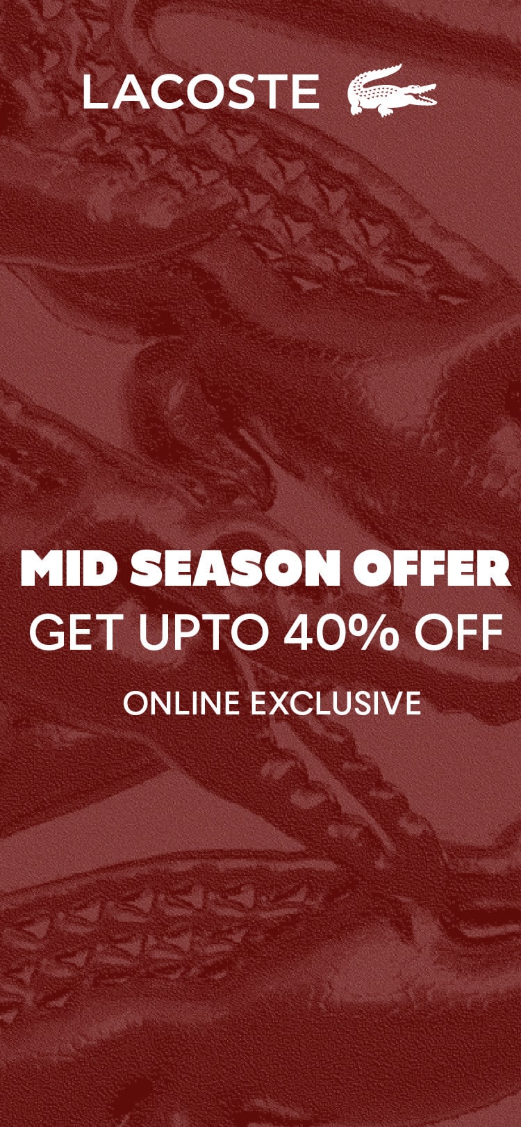 Polo shirts, shoes, leather goods | LACOSTE Online Boutique | KSA