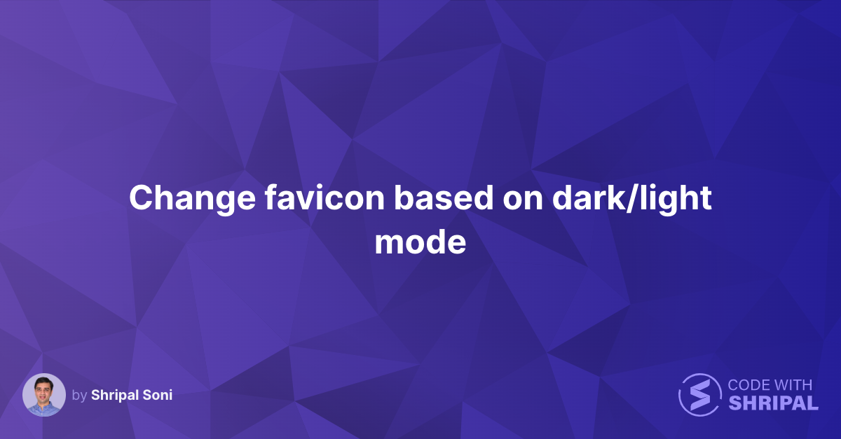 Change favicon based on dark/light color mode Change favicon based on dark/light color mode