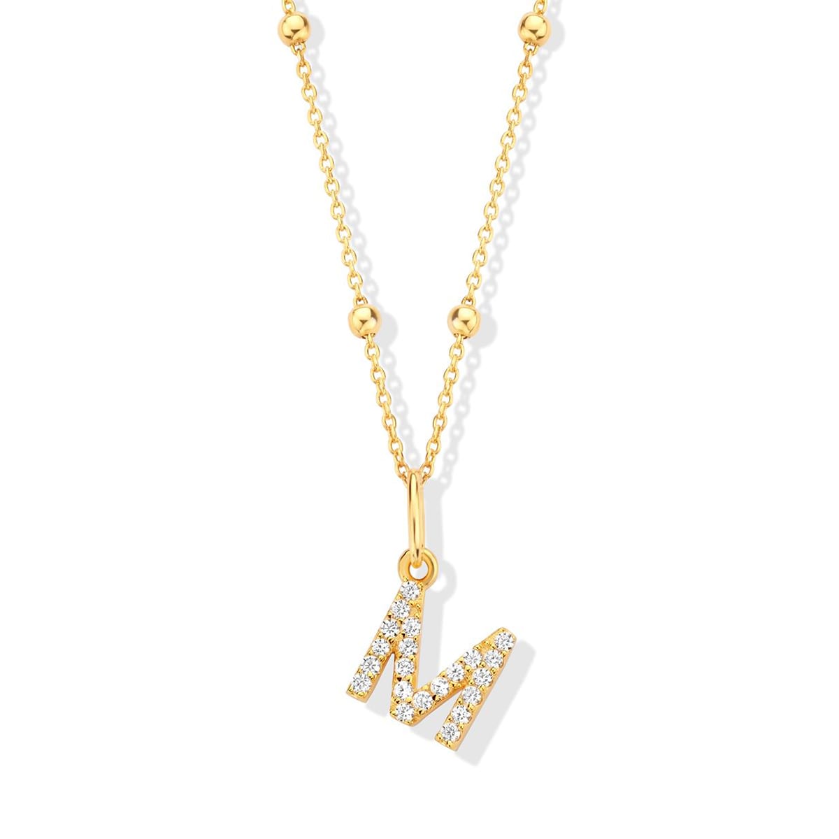 Collier Naiomy Moments Argent Doré - Initiale M | Bijouterie Goupil-Caprais