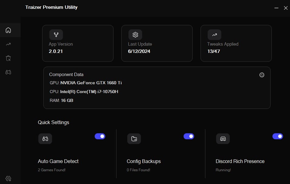 Traizer Tweaks - Game Performance Optimizer