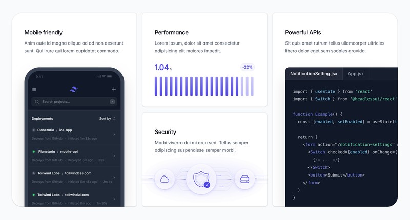 Bento Grids with Tailwind CSS • bardui