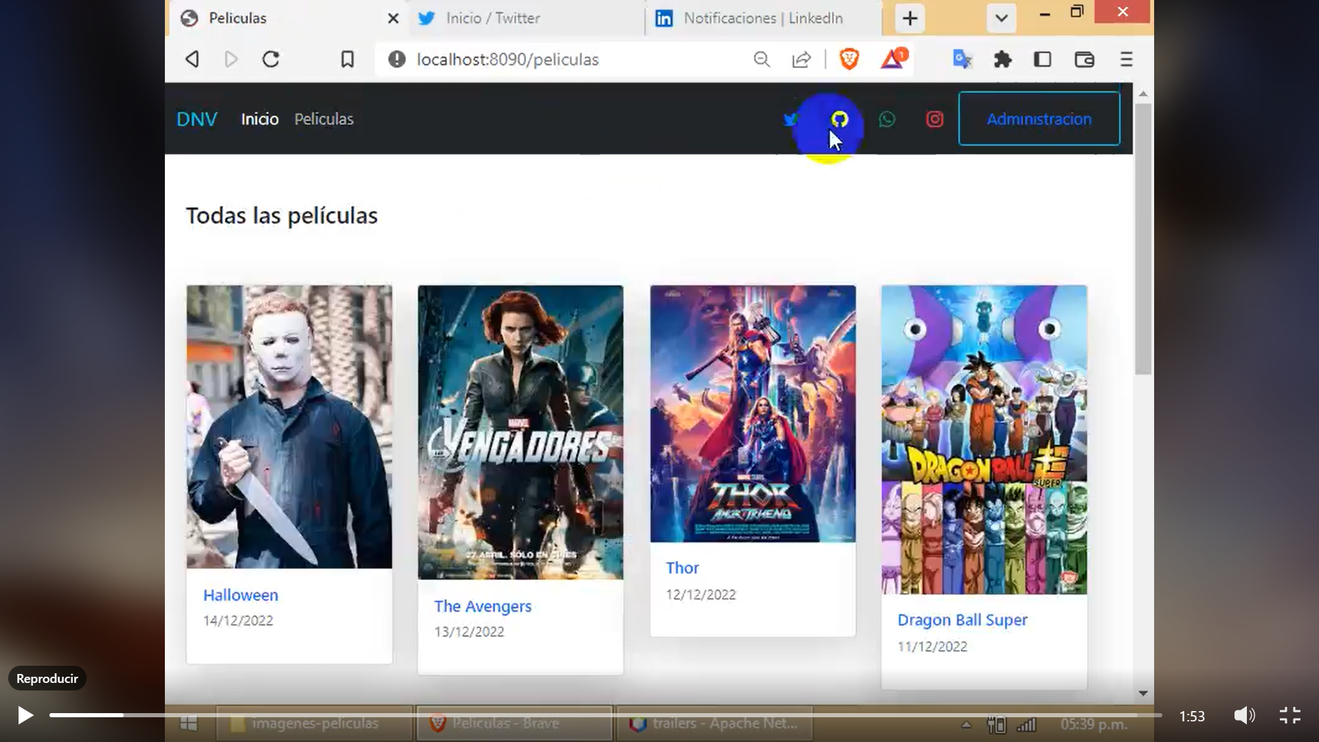 GitHub - Nahuel409/Web-Trailers: Web para ver trailers de peliculas con Funciones CRUD.
