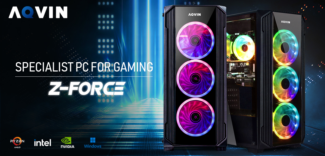 AQVIN ZForce Gaming PC Tower - Intel i7 Processor upto 4.60 GHz / 512GB ...