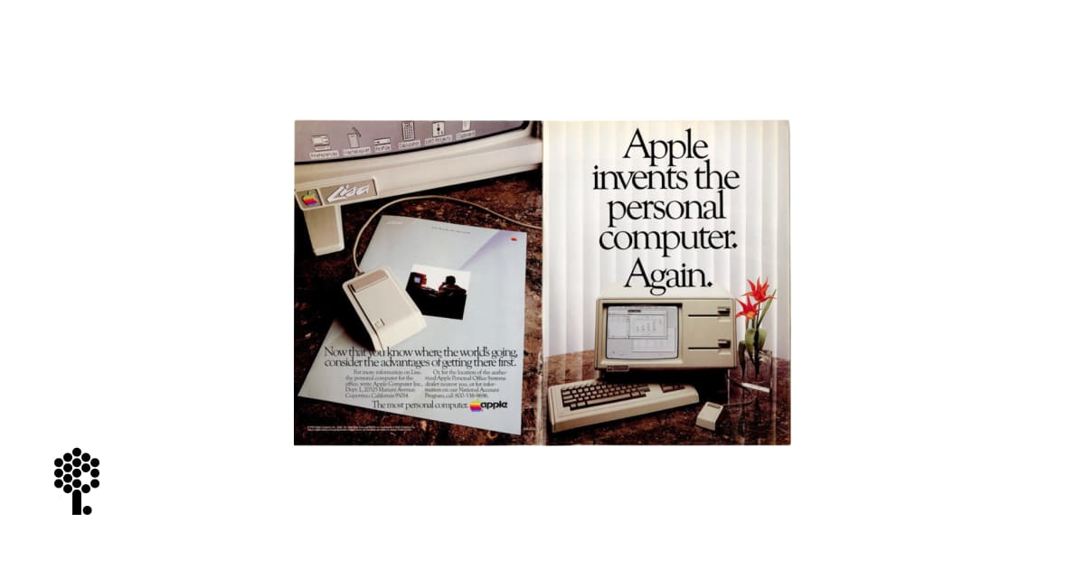 Apple Lisa computer 1983 print advertising insert