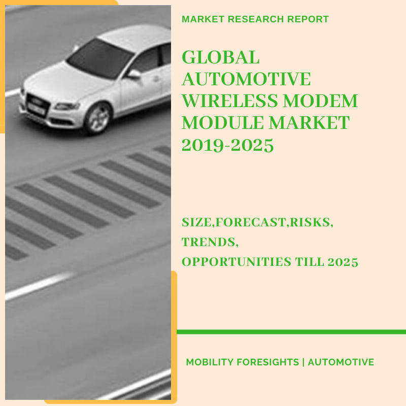 Global Automotive Wireless Module Market 2019-2025 | Mobility Foresights