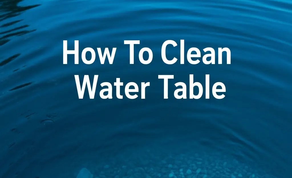 How To Clean Water Table — Be A Cleaner