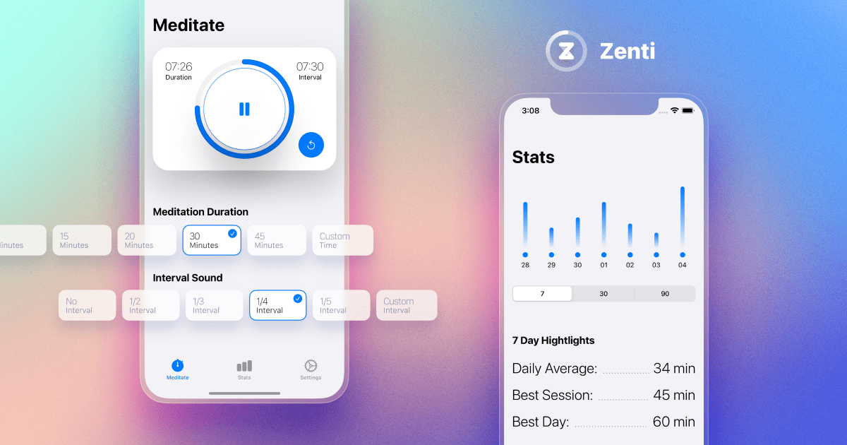 Zenti Meditation App | Patrick Hill Design