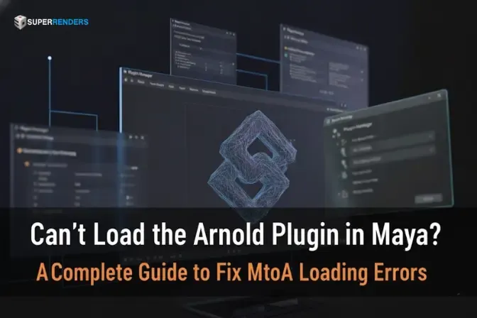 Can't Load Arnold Plugin in Maya (MtoA) | Step-by-Step Guide | SuperRenders