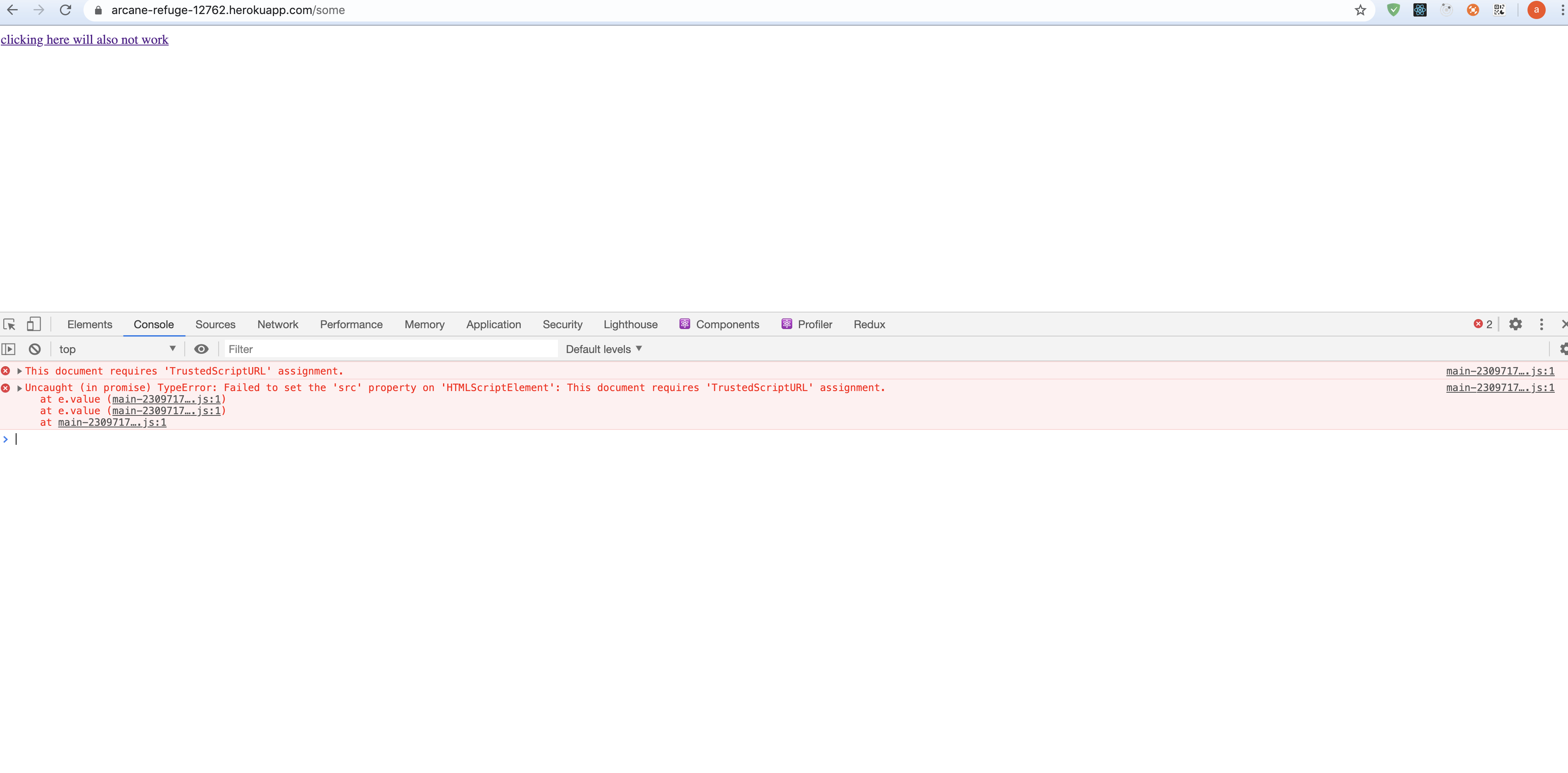 Website With Csp Header Require Trusted Types For Script Dont Work After Release Of Chrome 83