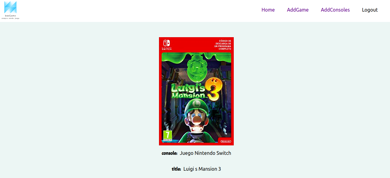 GitHub - LucianoSainz/boxGame: Box-game Ironhack project of page of purchase and sale of video ...