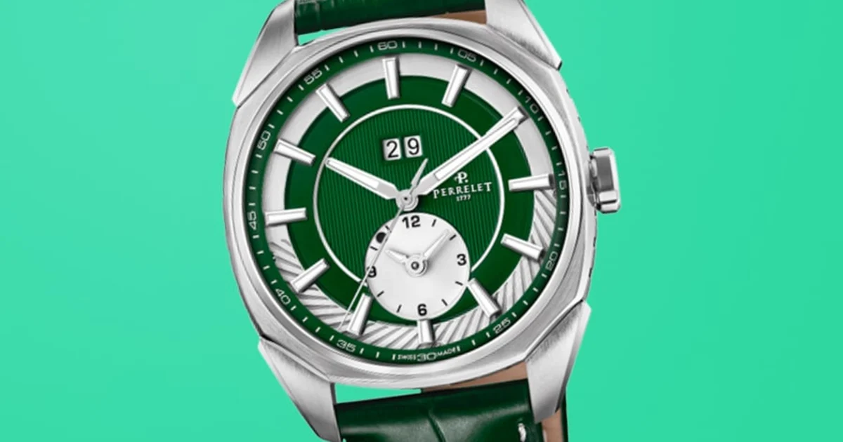 Perrelet: LAB Peripheral Dual Time Emerald Green | WatchTime