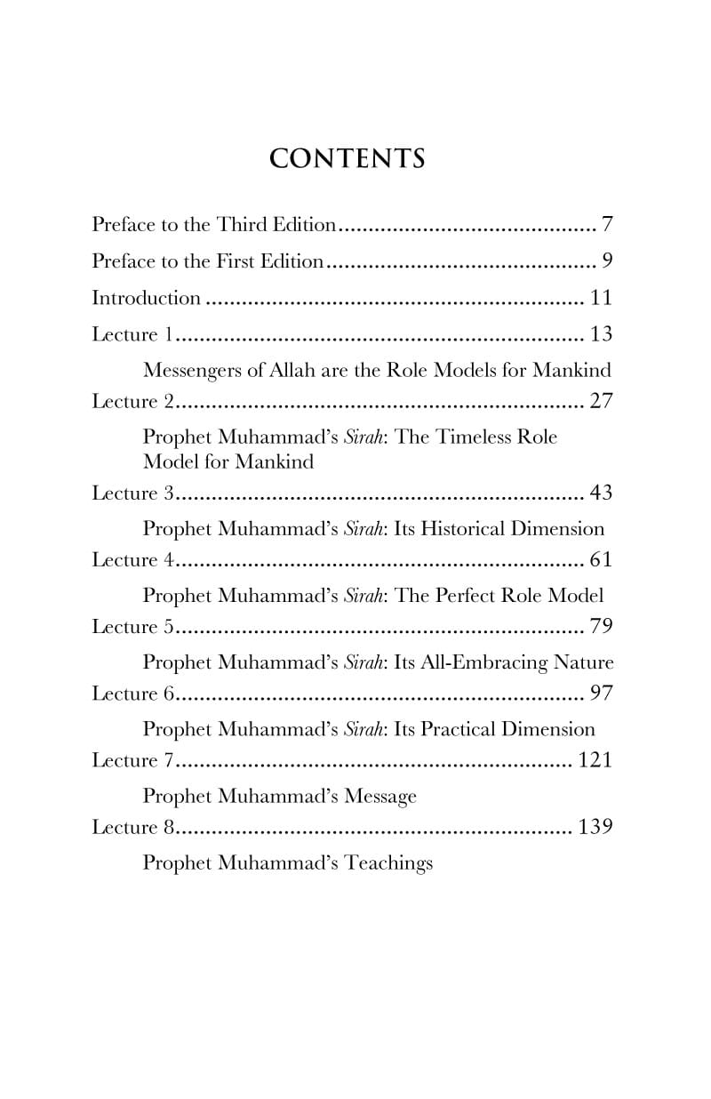Prophet Muhammad: The Role Model (Eight Lectures on his Life known as ...