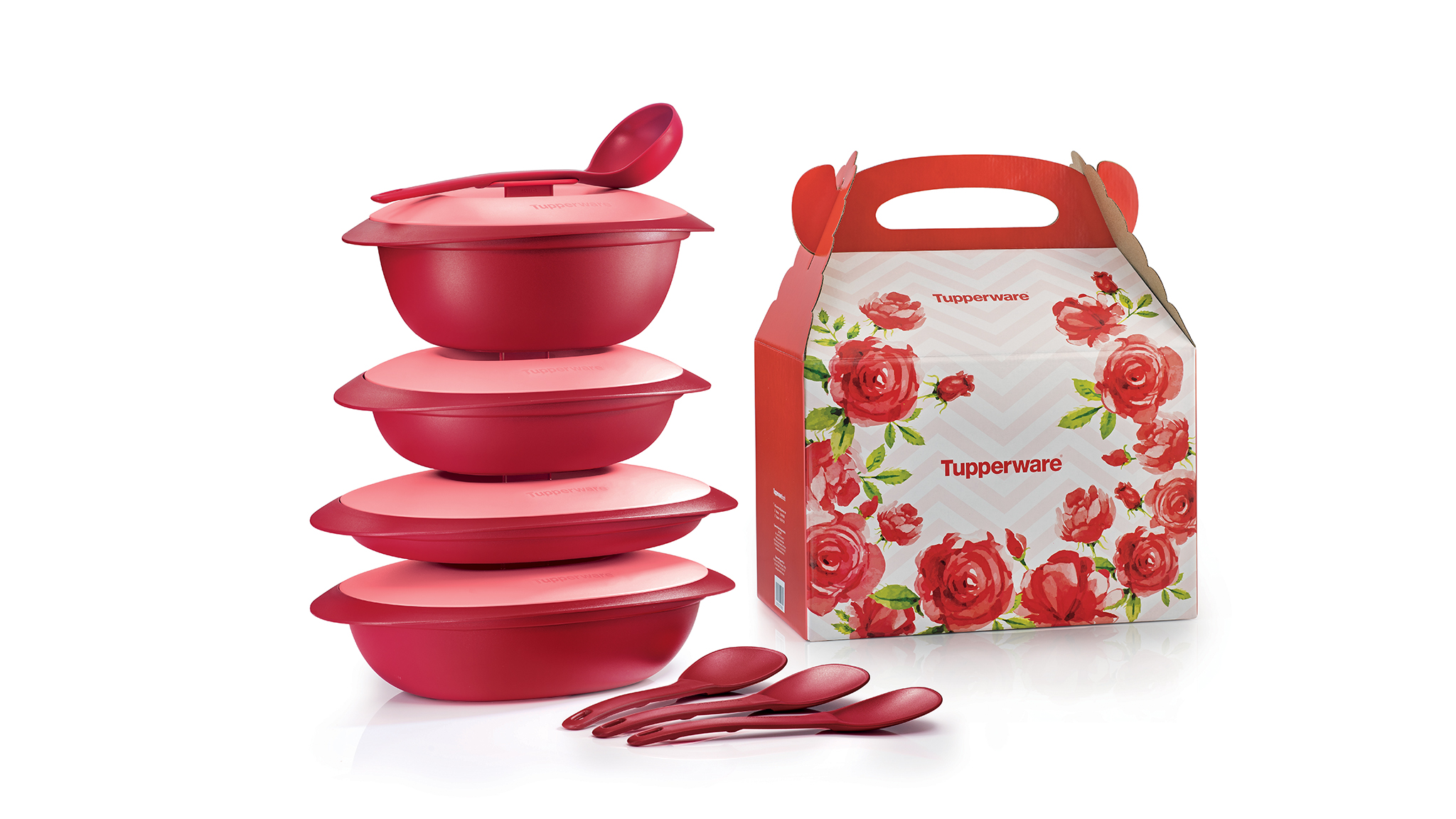 Royal Red Serving Set 0518 | Tupperware Plus