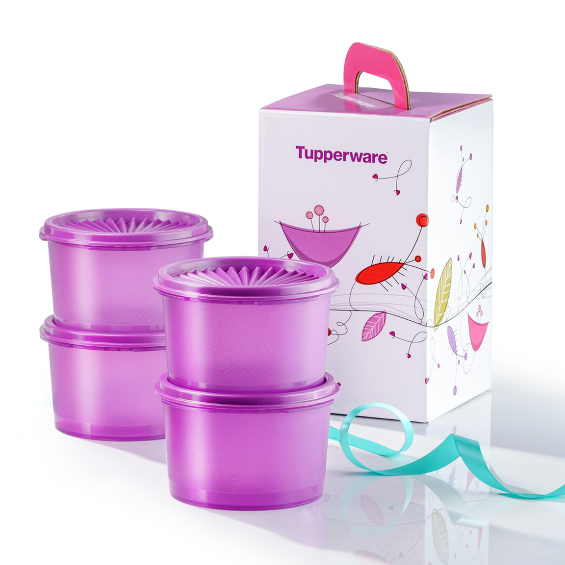 Mini Deco Canister (4) 600ml - Purple Rain | Tupperware Plus