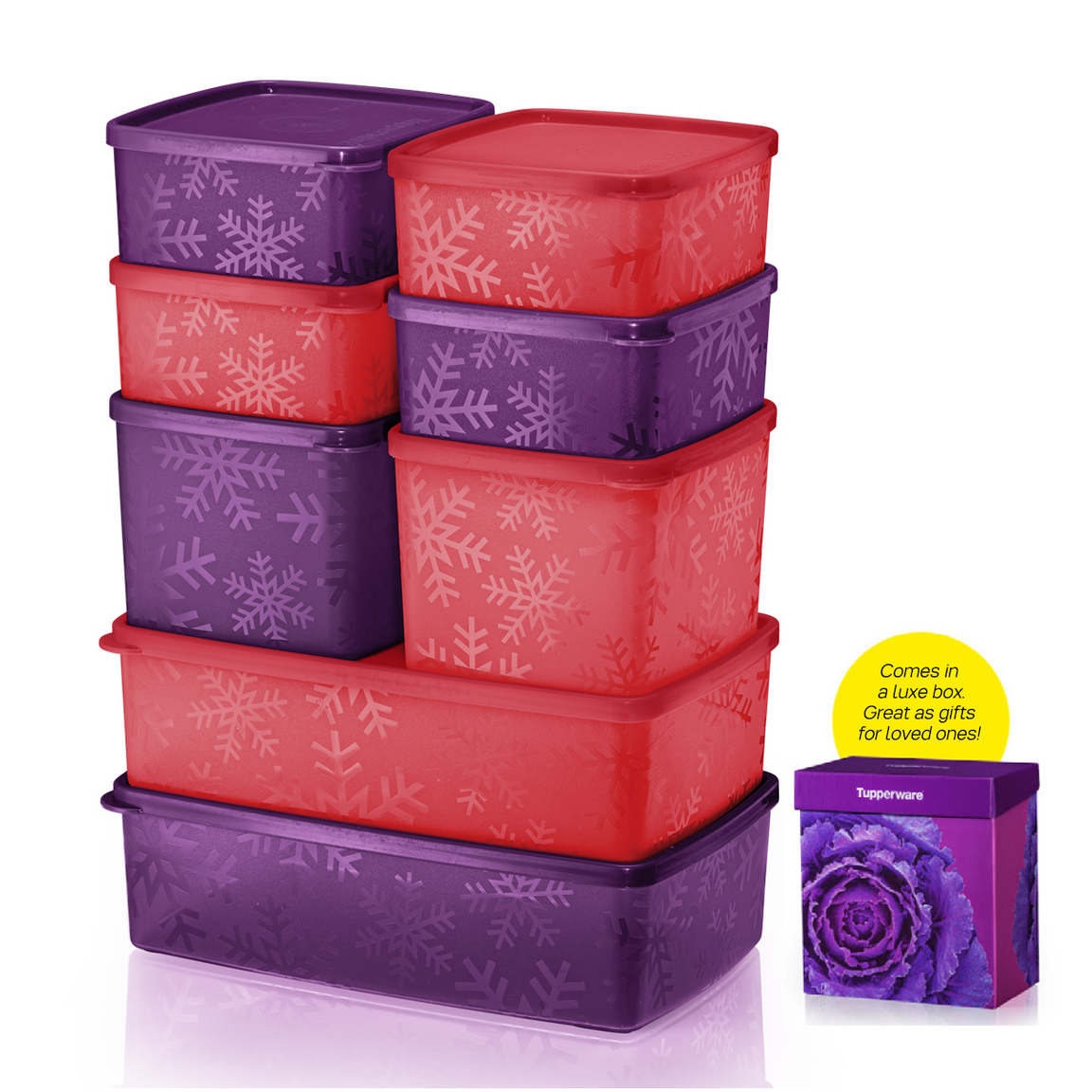 Snowflake Square Round Set | Tupperware Plus