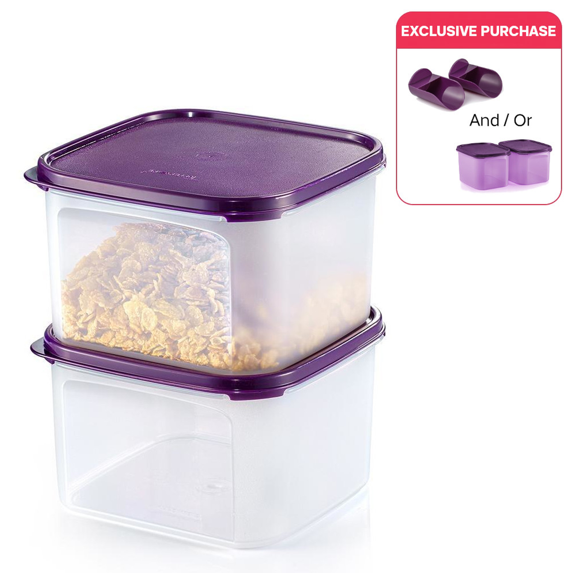 Modular Mates Square II (2) 2.6L | Tupperware Plus