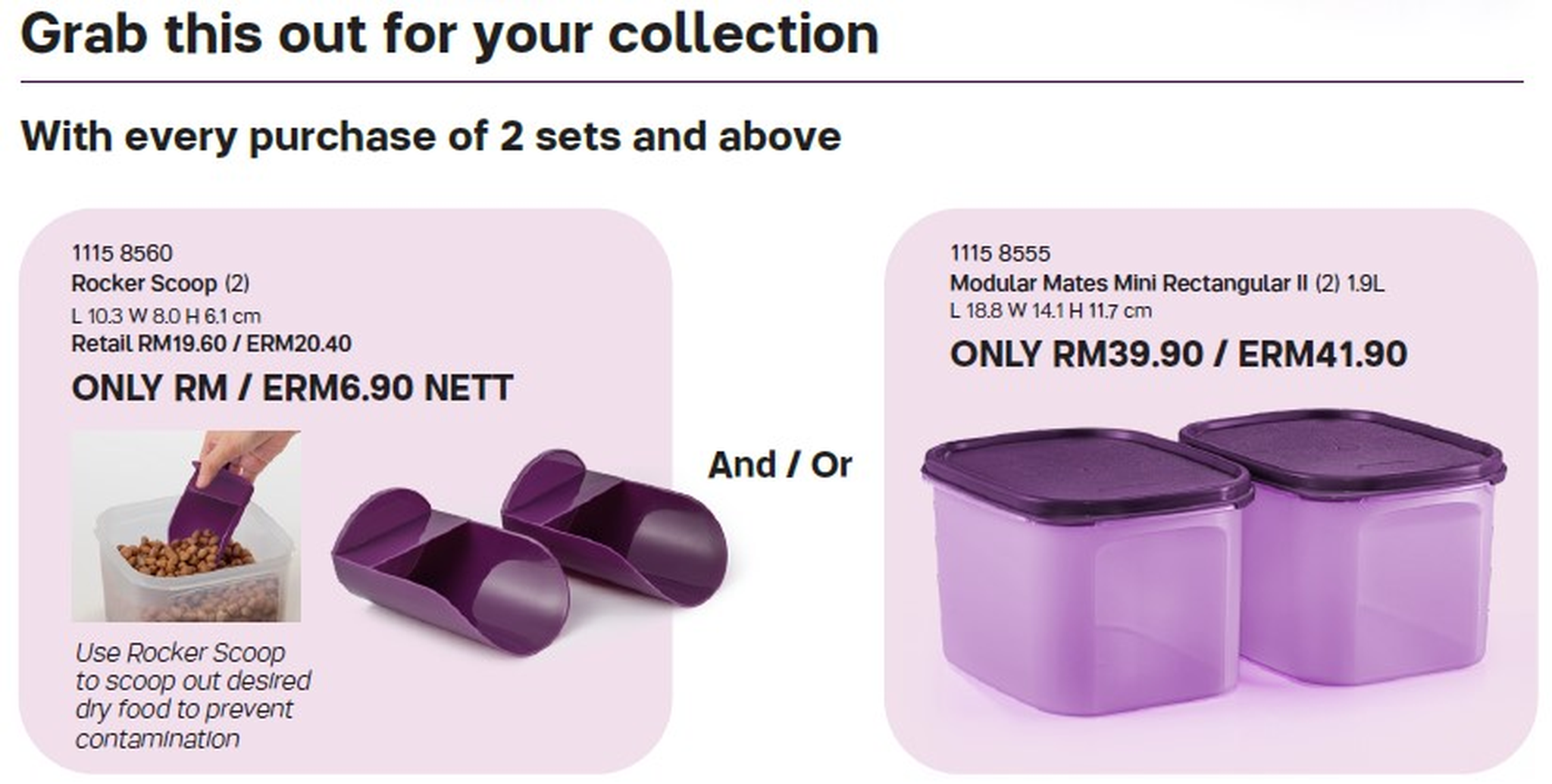 Modular Mates Square IV (2) 5.5L | Tupperware Plus