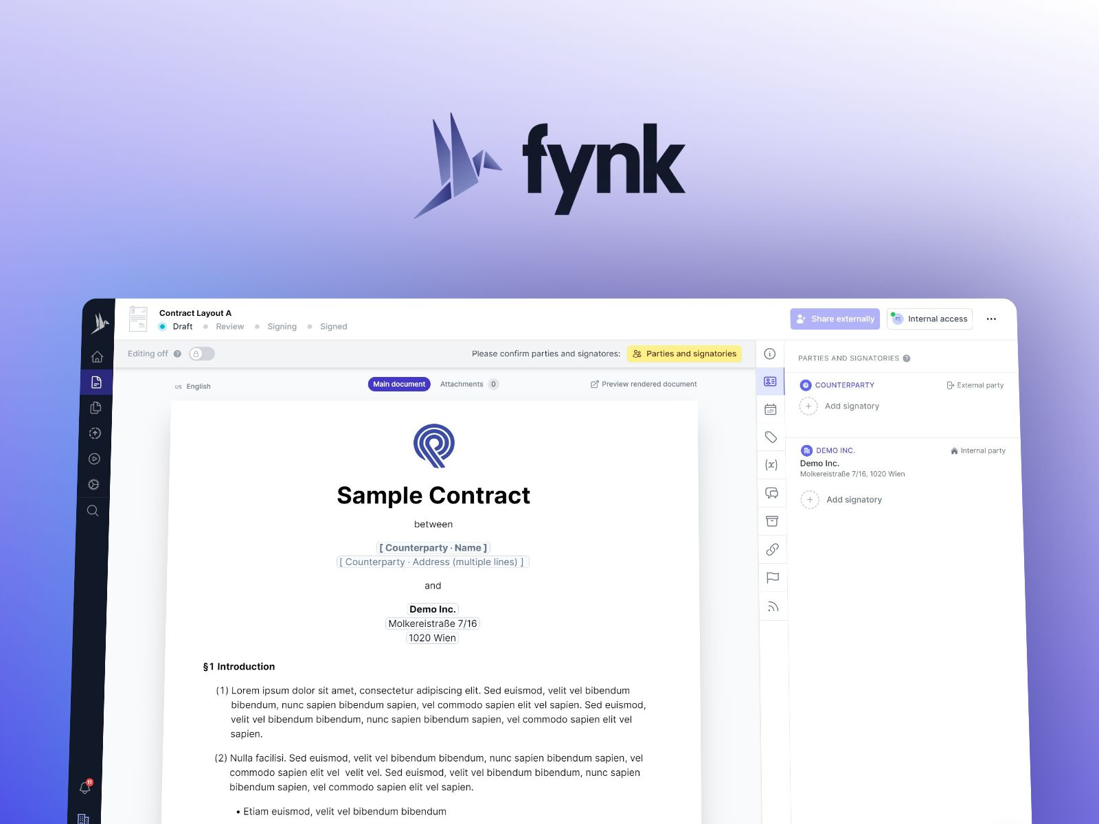 Fynk - AI powered contract management software - SideProjectors | Marketplace to buy and sell ...
