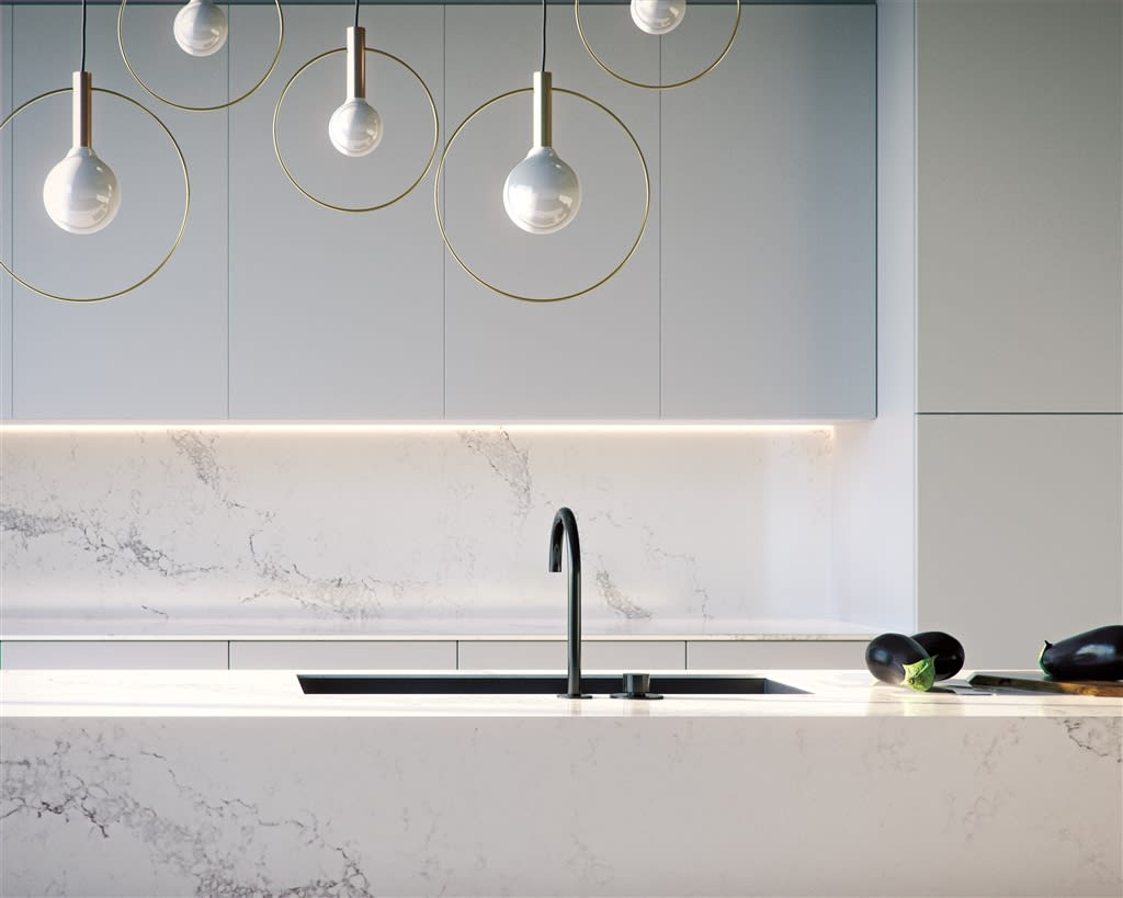 Statuario Maximus Kitchen Worktop | Caesarstone | Project Marble