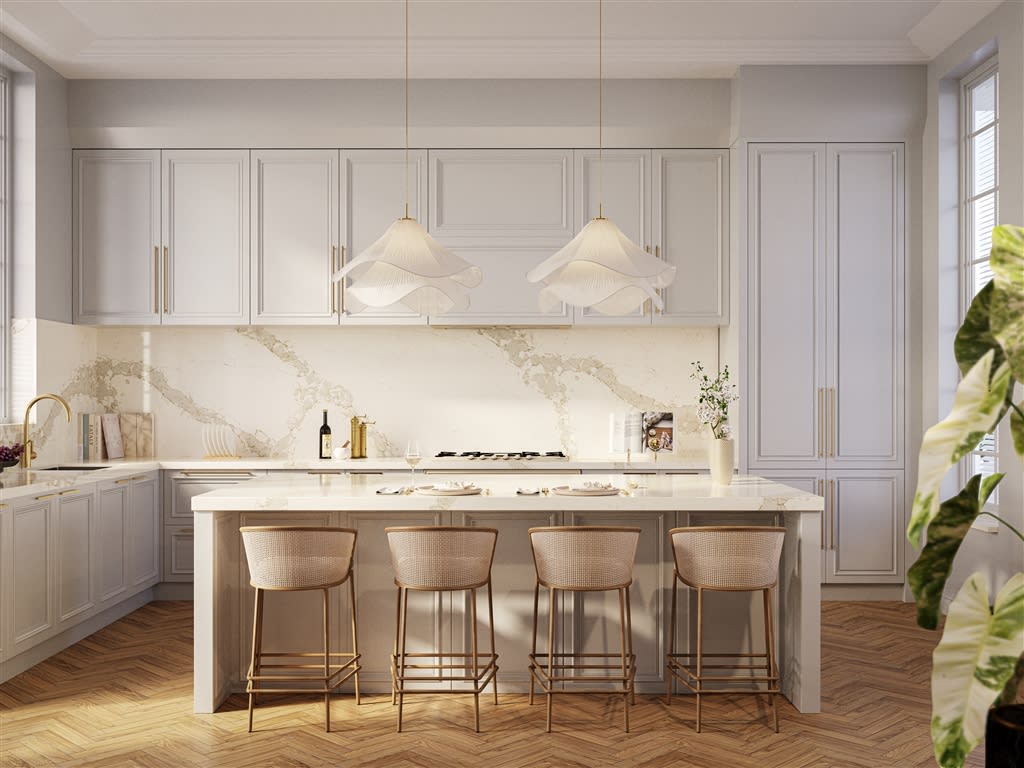 Calacatta Nectar Kitchen Worktop | Caesarstone | Project Marble