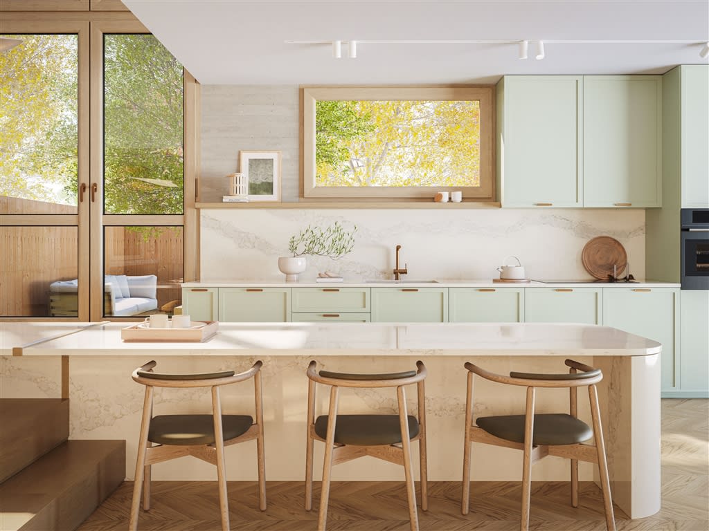 Calacatta Stillstorm Kitchen Worktop | Caesarstone | Project Marble