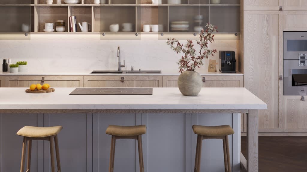Dreamy Carrara Kitchen Worktop | Caesarstone | Project Marble