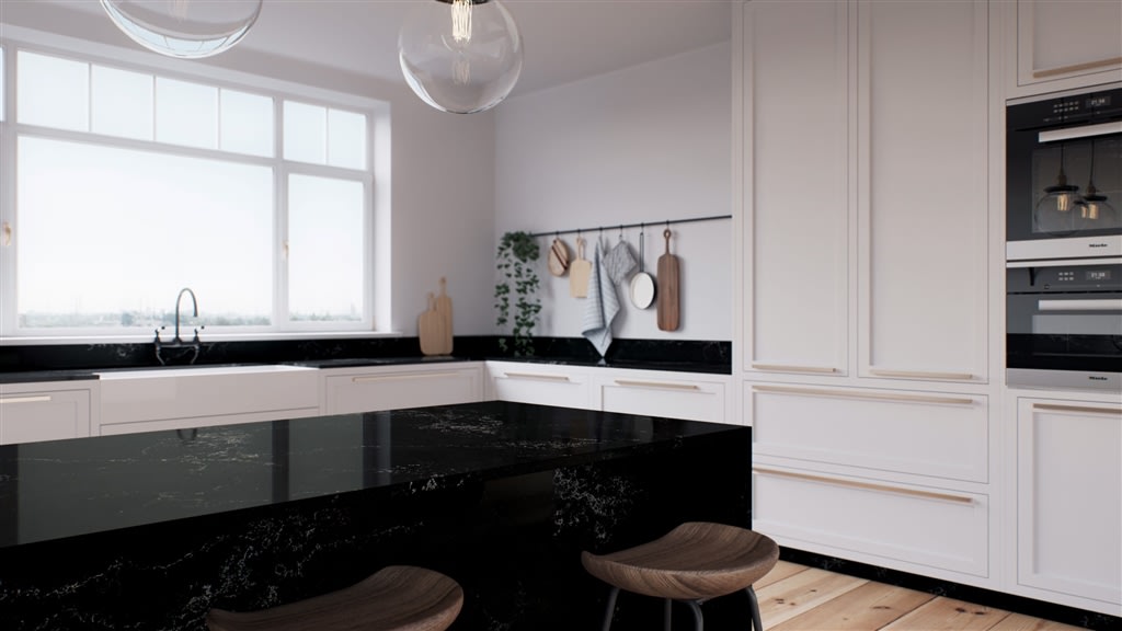Empira Black Kitchen Worktop | Caesarstone | Project Marble