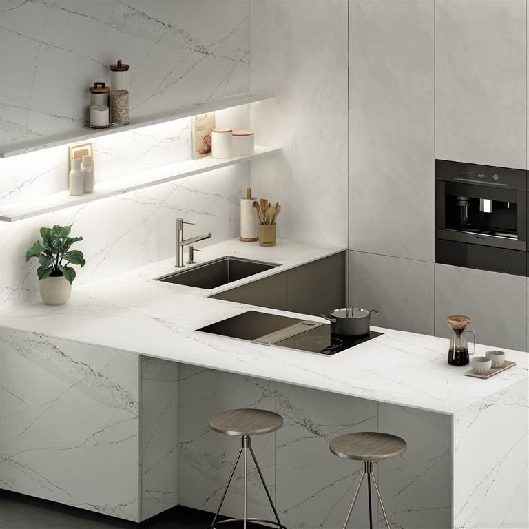 Ethereal Haze Kitchen Worktop | Silestone | Project Marble