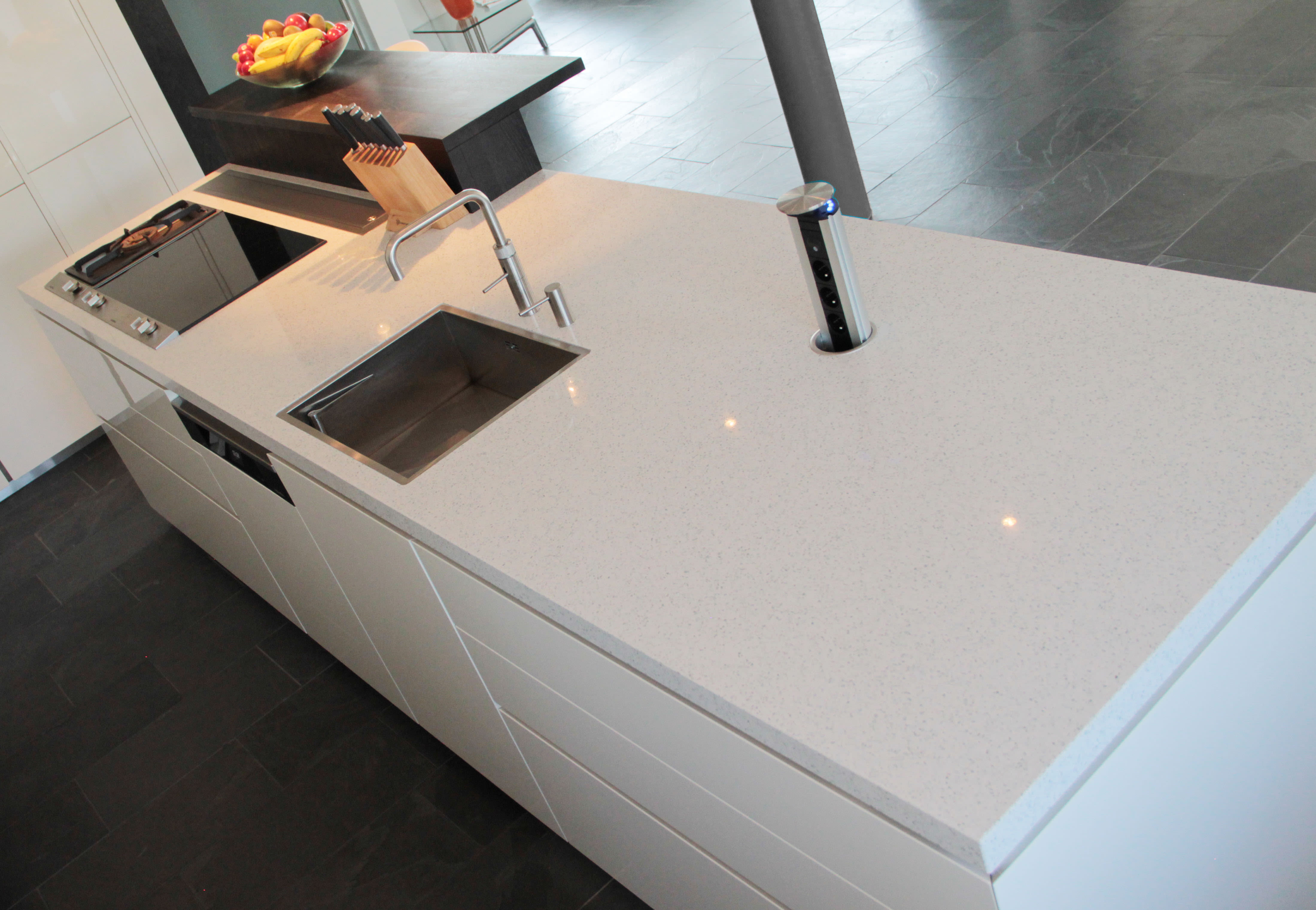 Blanco Stellar Kitchen Worktop | Silestone | Project Marble