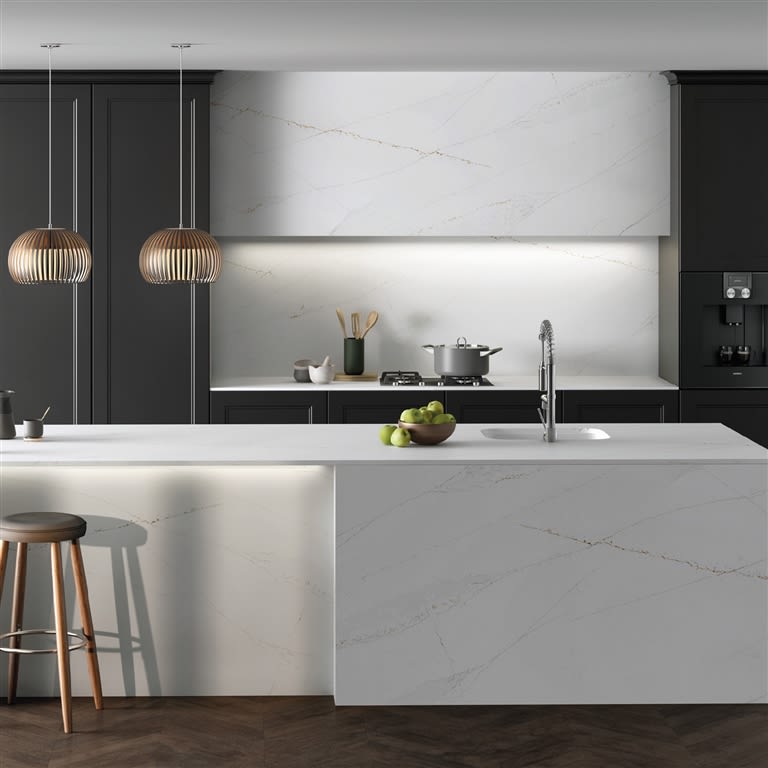 Ethereal Glow Kitchen Worktop | Silestone | Project Marble
