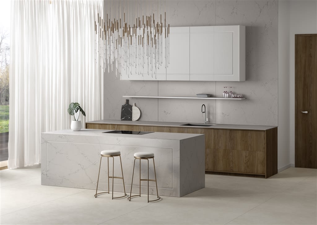 Victorian Silver Kitchen Worktop | Silestone | Project Marble