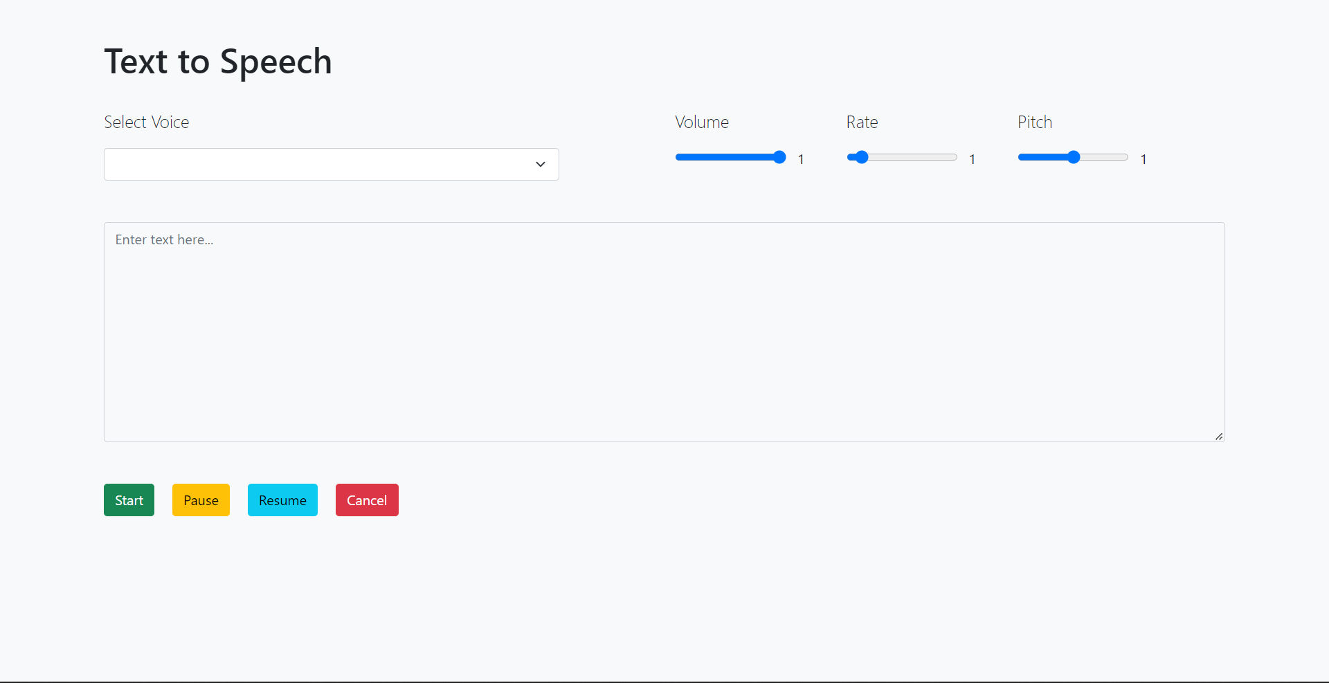 Text To Speech Using Web Speech Api
