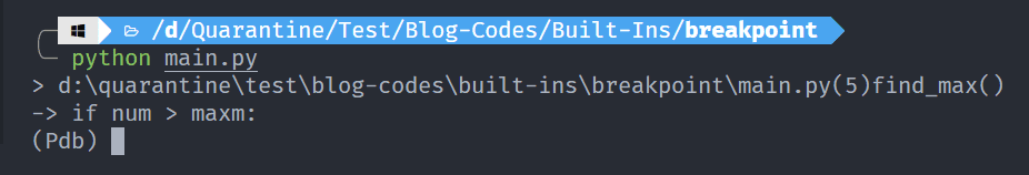 breakpoint() function in Python breakpoint() function in Python