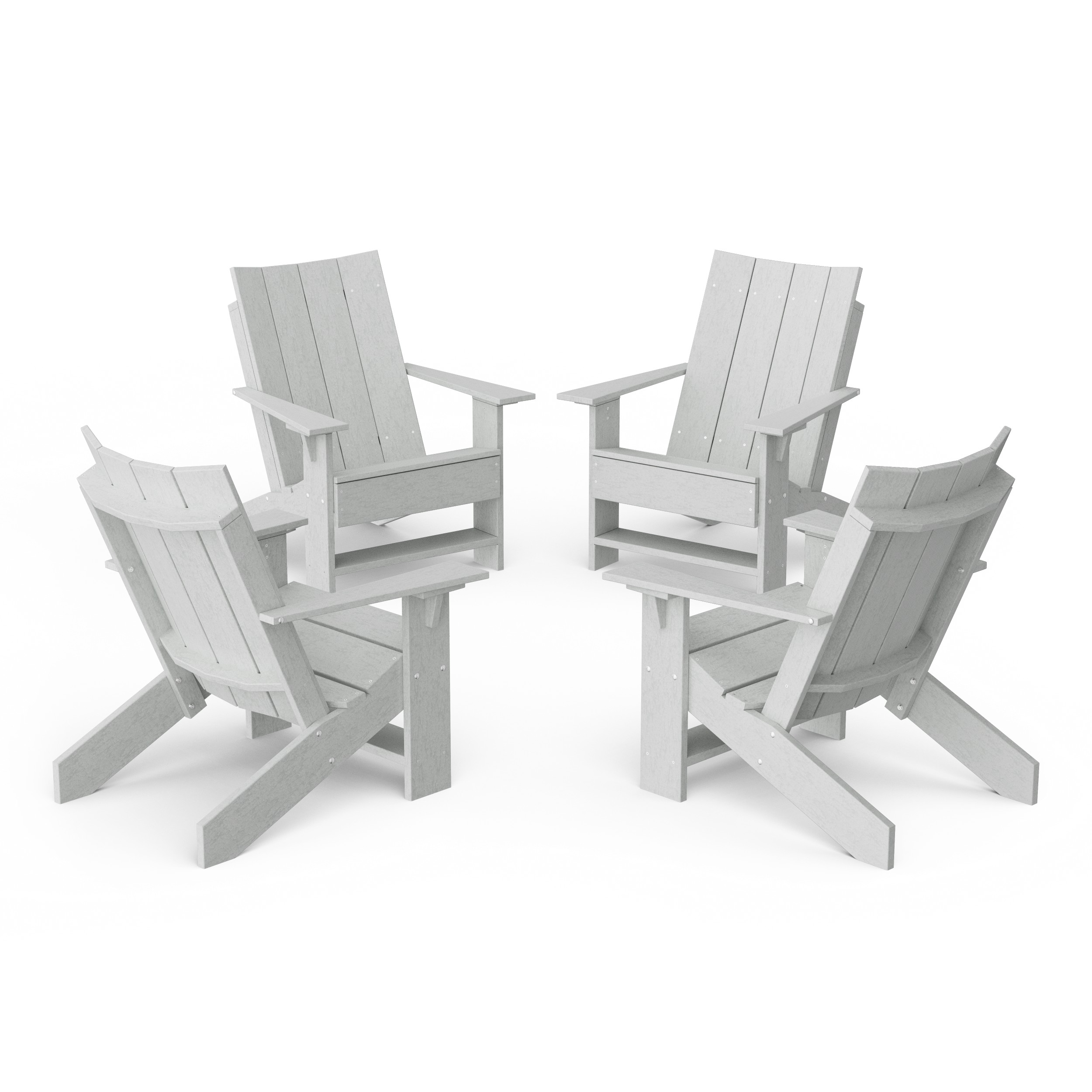 Contemporary Modern Adirondack Chairs Set of 4