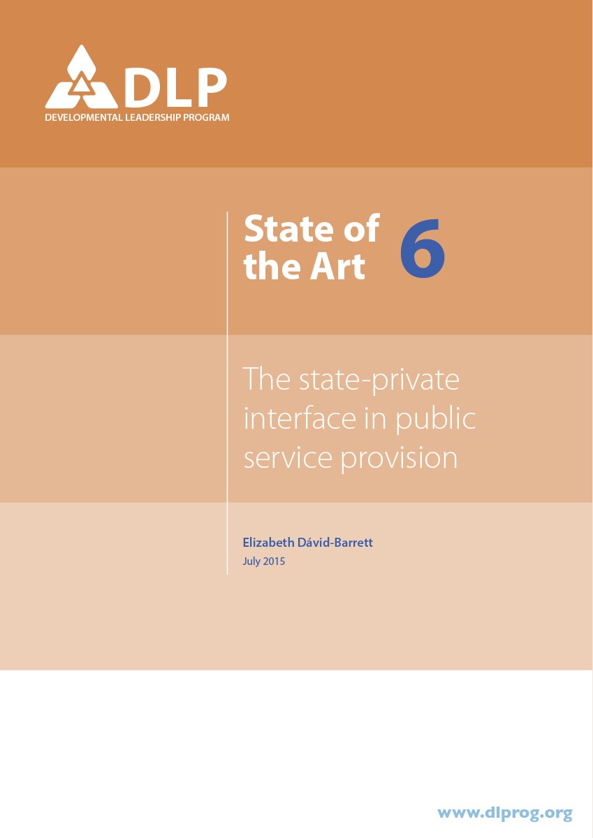 The State-Private Interface in Public Service Provision