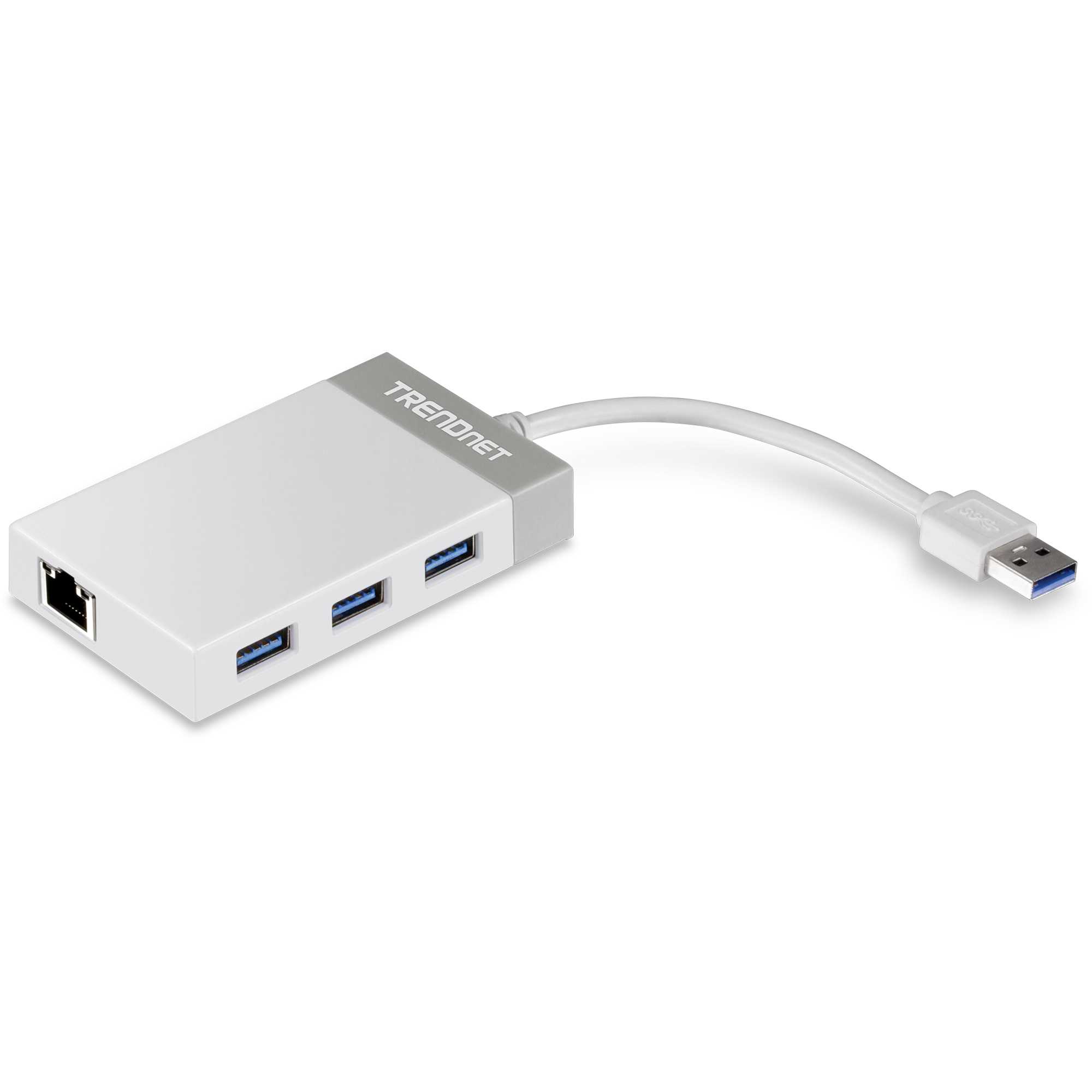 TRENDnet TU3-ETGH3 USB 3.0 to Gigabit Adapter + USB Hub