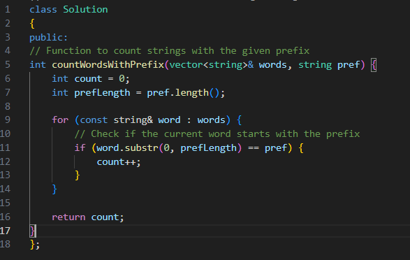 Coding Problem Counting Words With A Given Prefix 8538