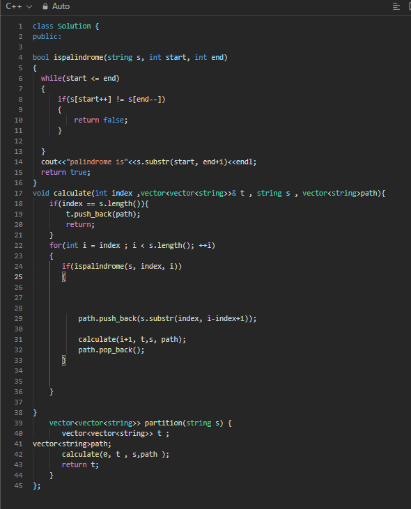 Coding Problem Palindrome Partitioning