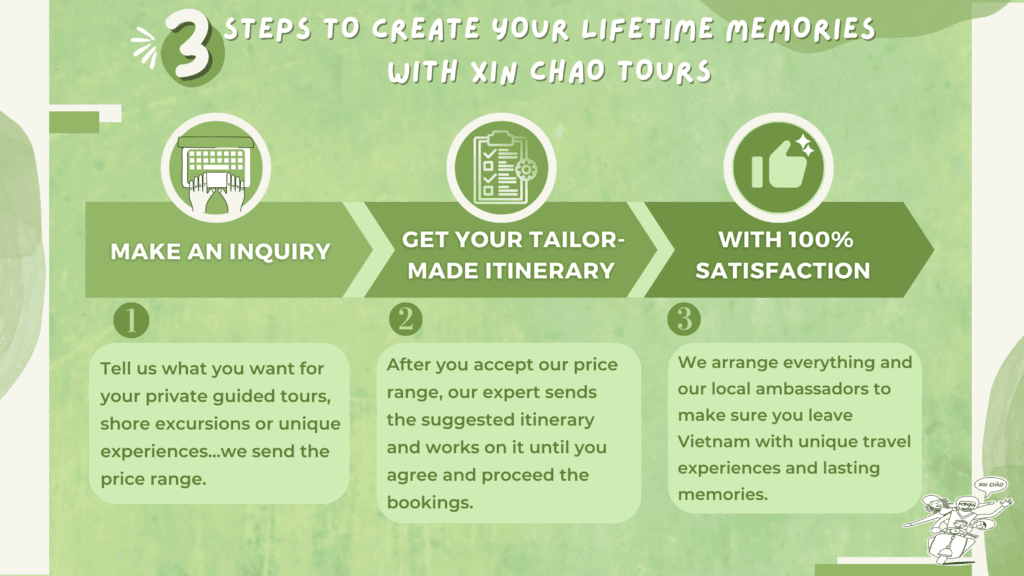 3 Steps to Create your Lifetime memory with Xin Chao tours - Xin Chao Private Vietnam Tours