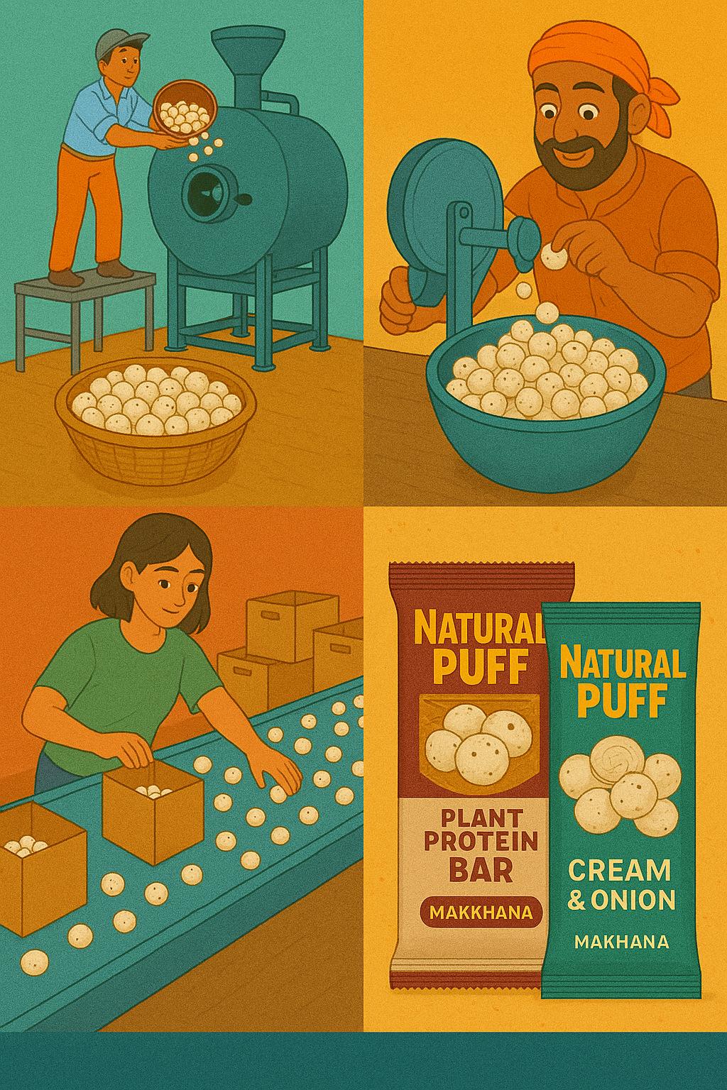 Natural Puff - Premium Roasted Makhana Snacks