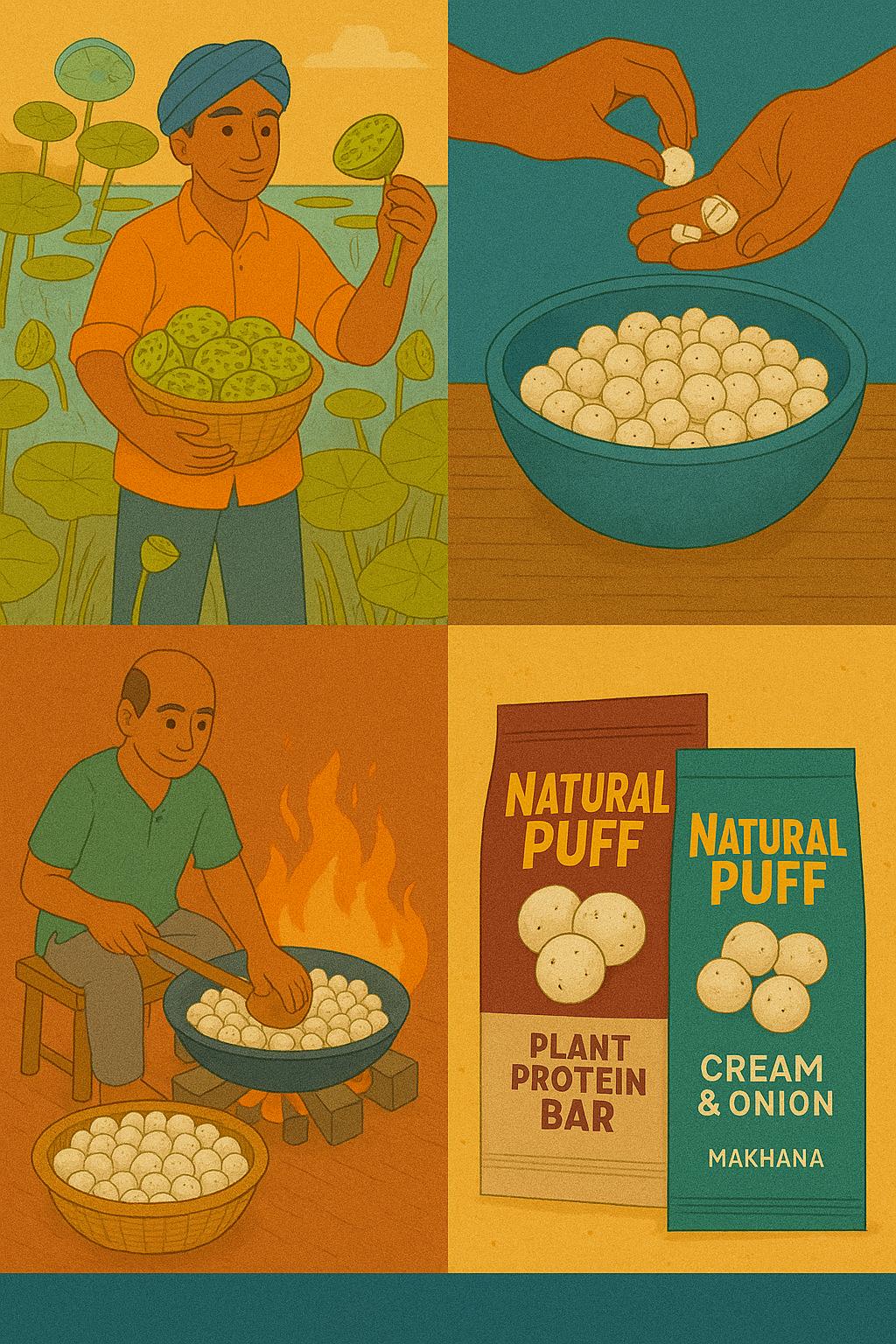 Natural Puff - Premium Roasted Makhana Snacks