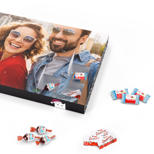 Schoko-Adventskalender A4 mit kinder®-Produkten.