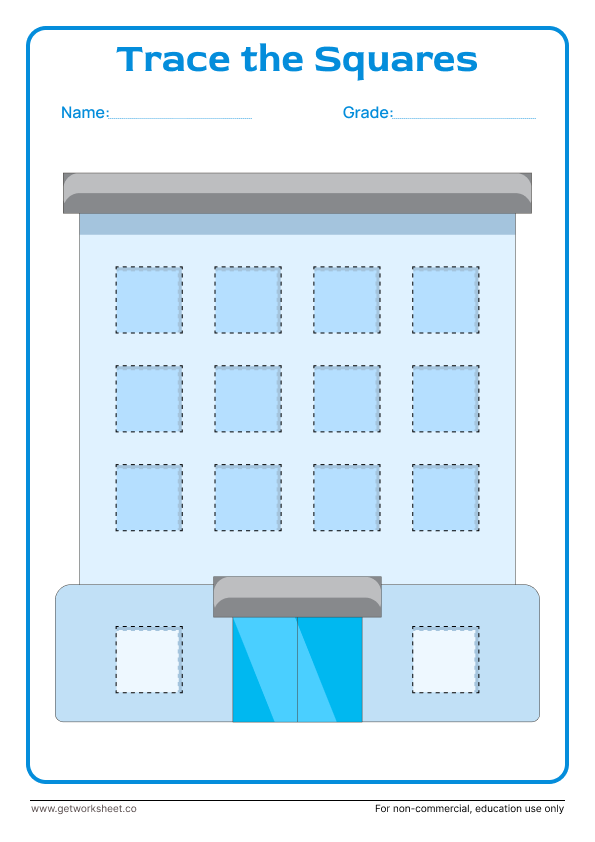 Tracing Squares Worksheet
