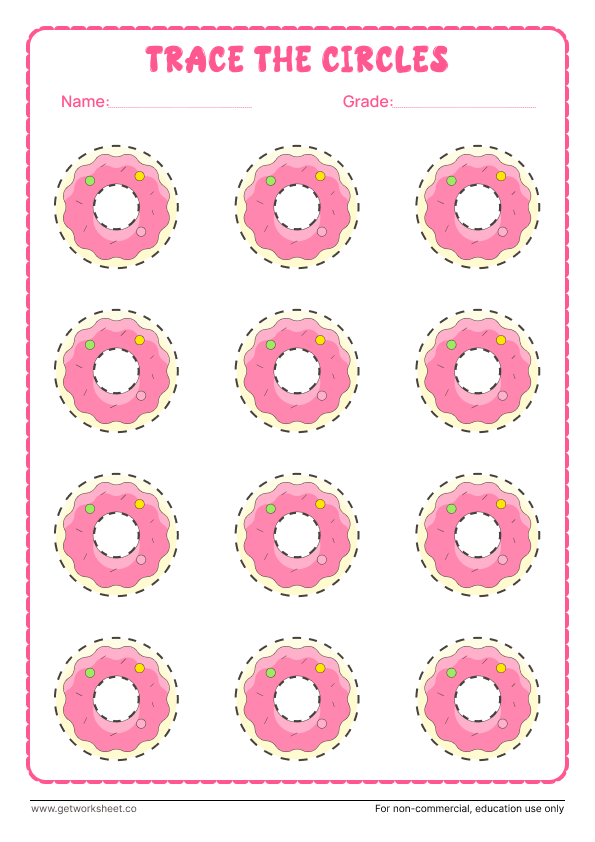 Circle Tracing Worksheet Number 6 Tracing Worksheets Free Printables