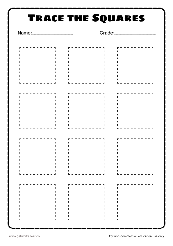 Squares Worksheet